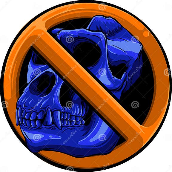 Colored Draw of Monkey Skull Vector Illustration Design Stock Vector ...