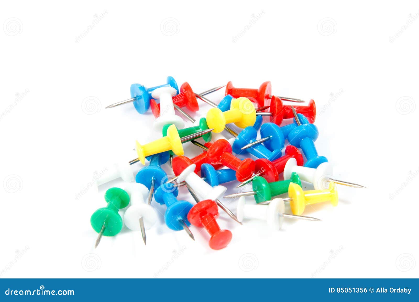 Colored Drawing Pins Office Supplies Stock Photo - Image of accessory ...