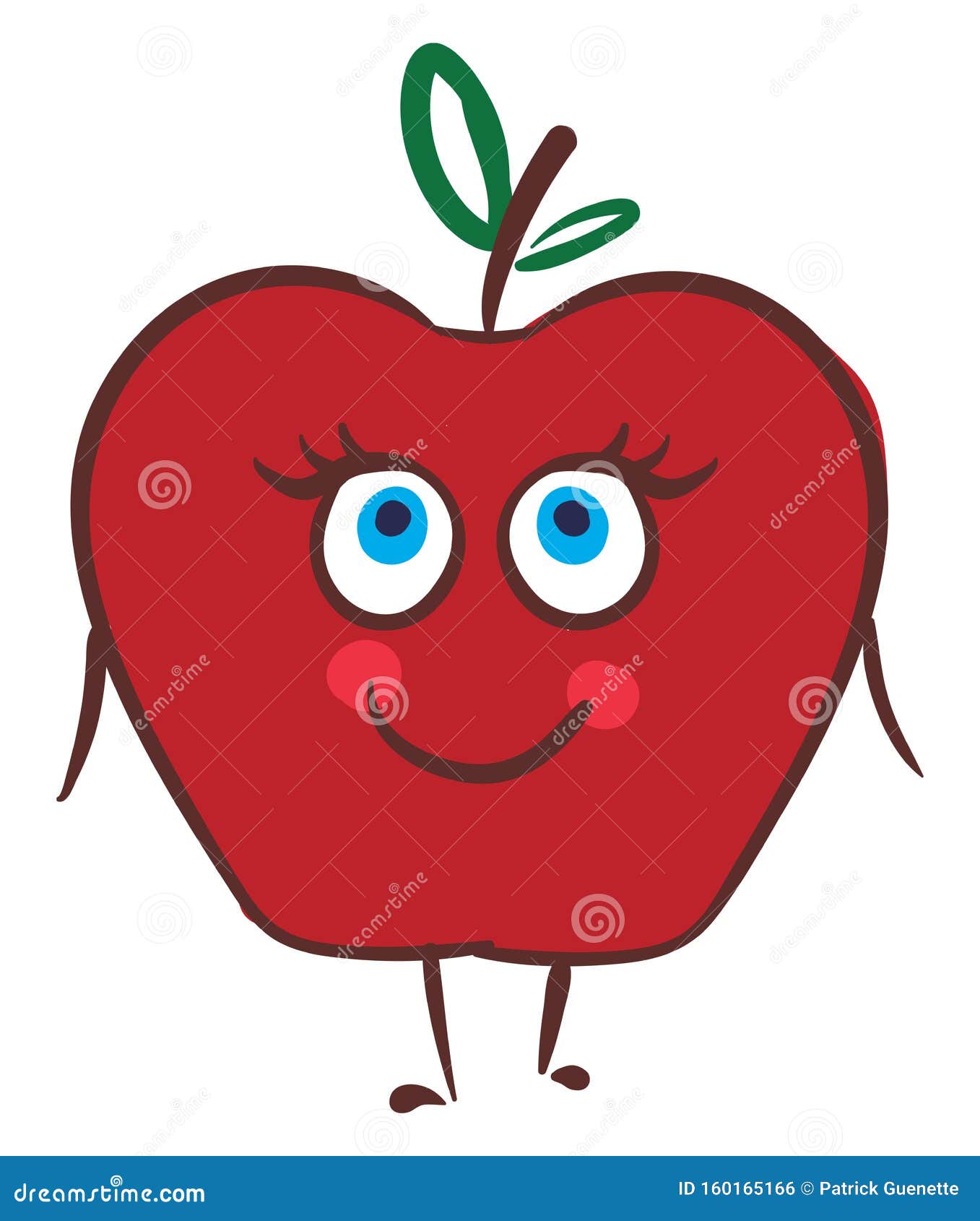 Happy Apple, Vector or Color Illustration Stock Vector - Illustration ...