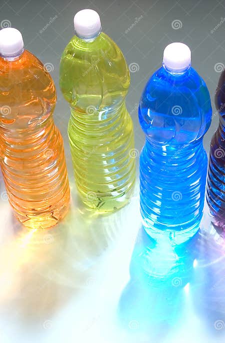 Colored Drinks - Plastic Bottles Stock Photo - Image of colour, bottle ...