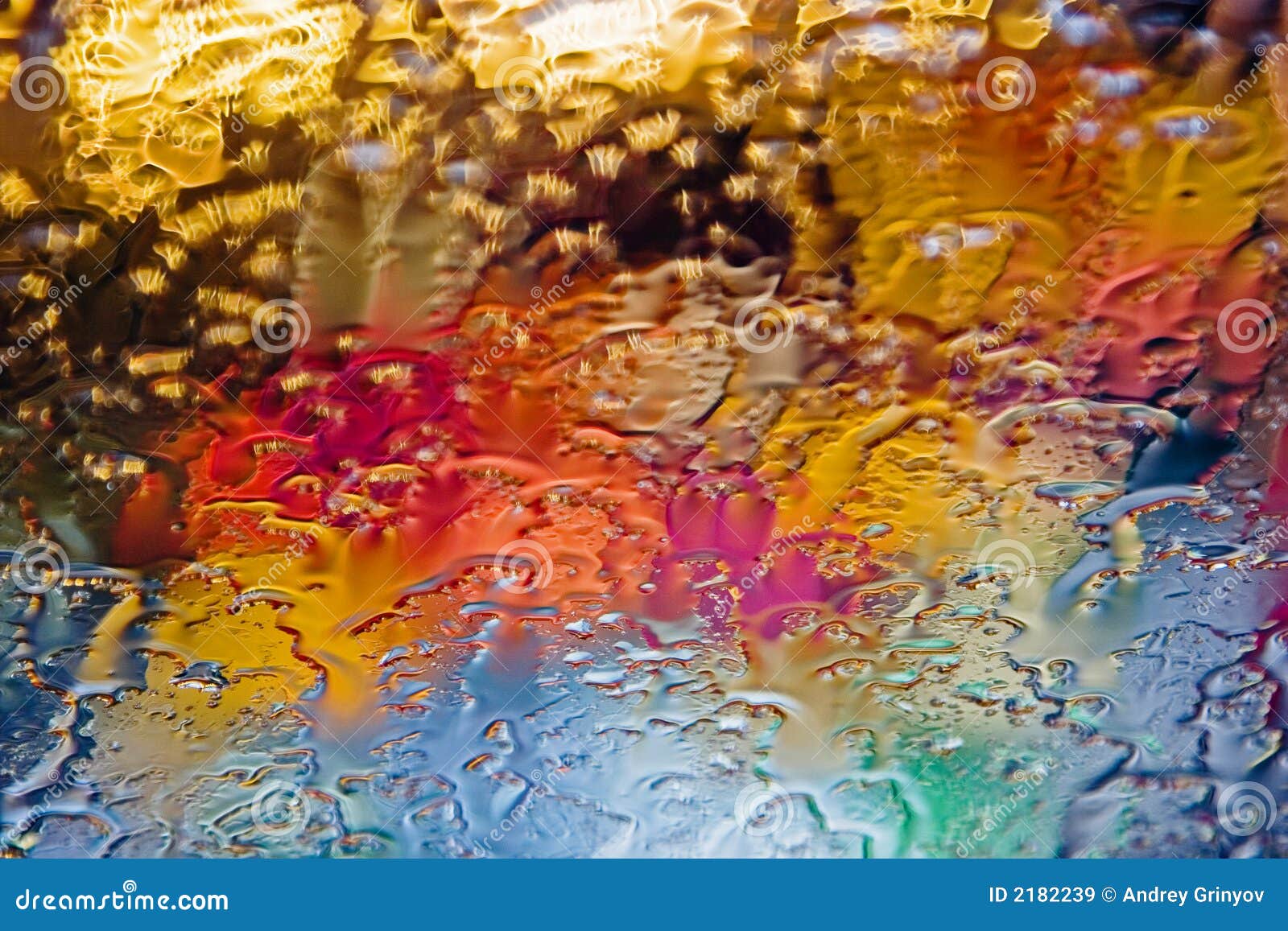 Colored drops on the glass stock image. Image of background - 2182239