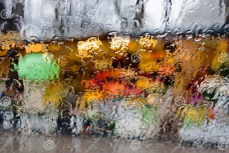 Colored drops on the glass stock image. Image of drop - 2182273