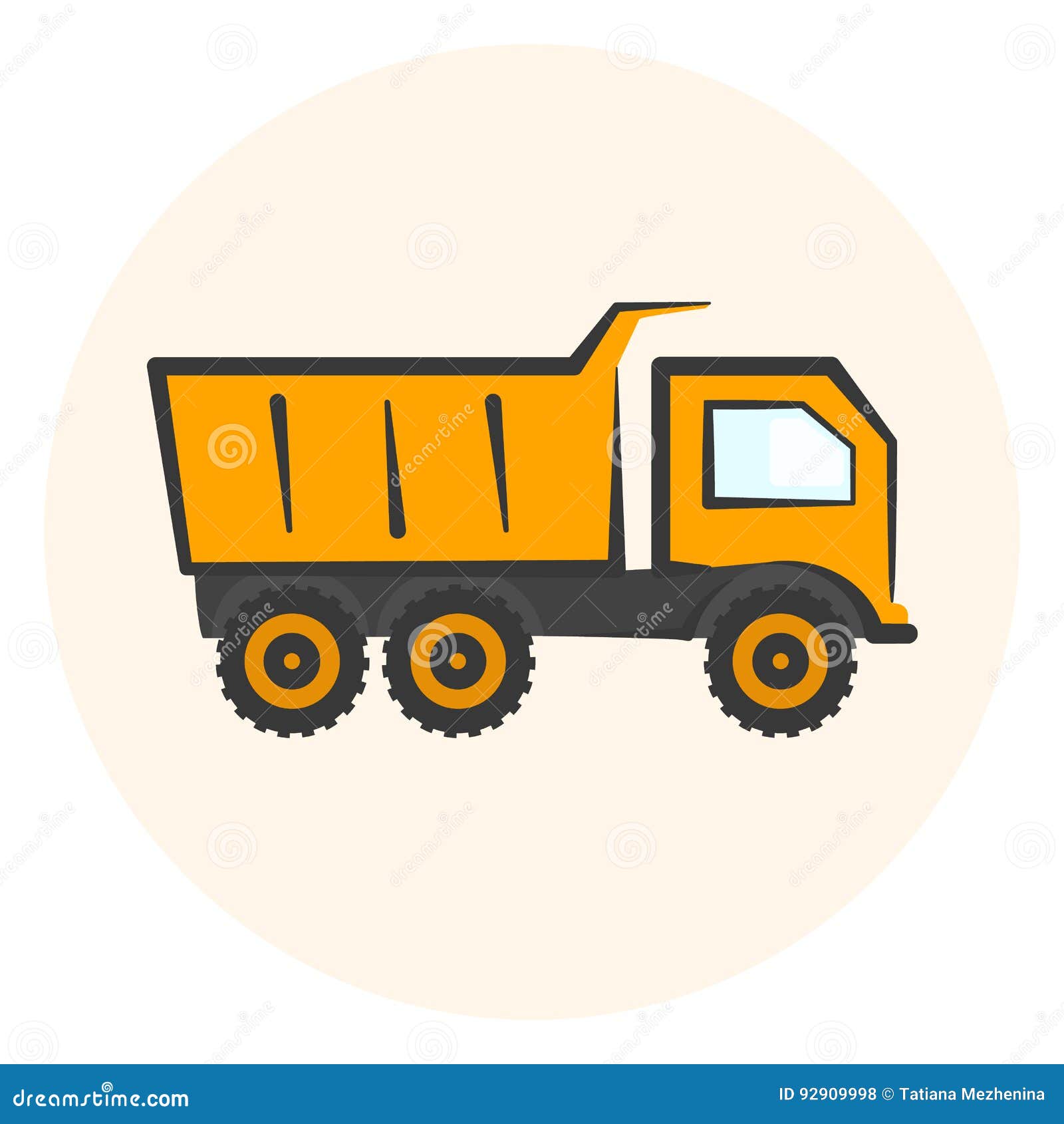 Colored Dumper Icon, Dump Track Stock Illustration - Illustration of ...