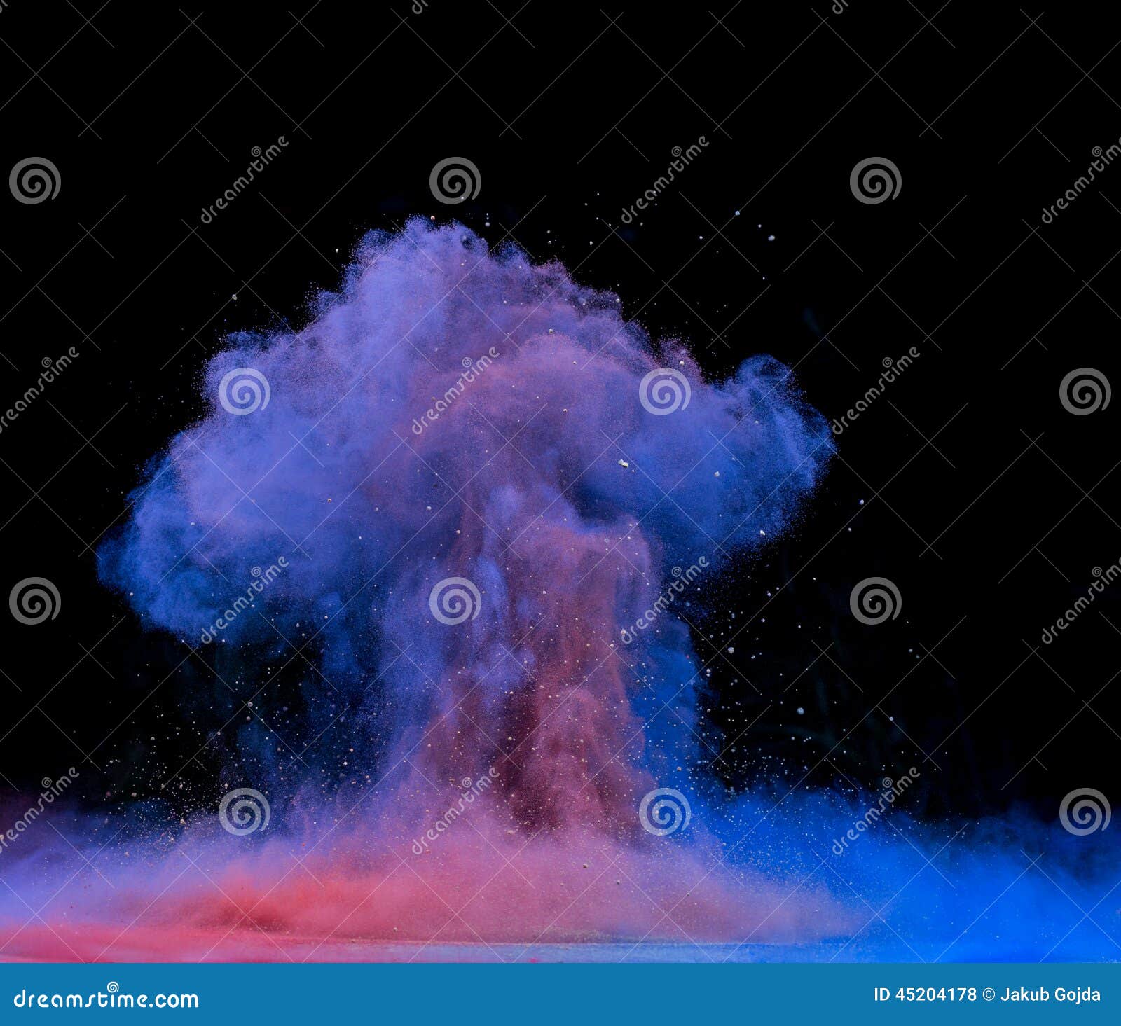Colored Dust Explosion on Black Background Stock Photo - Image of ...