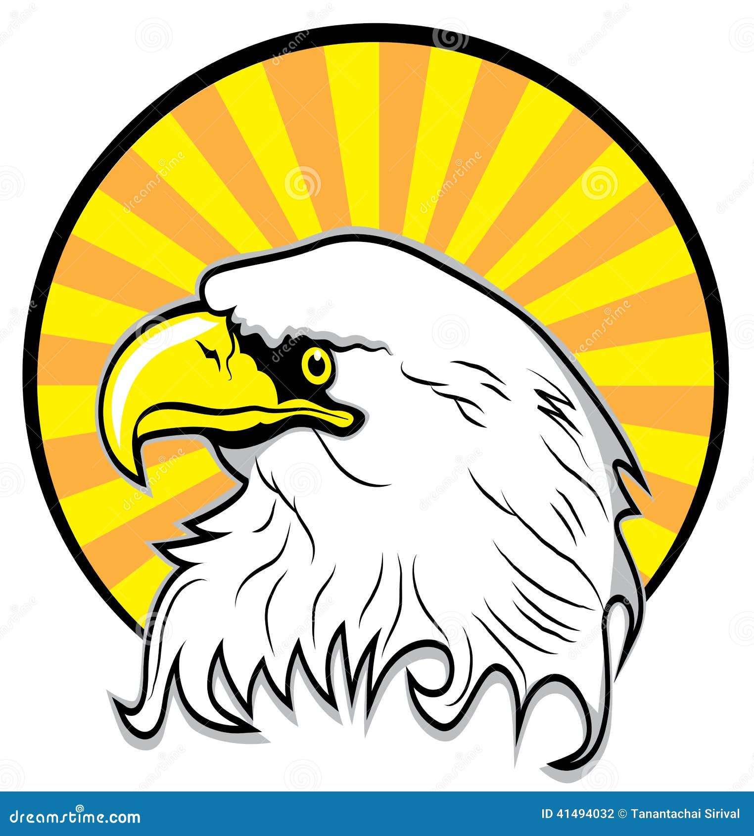 Colored eagle vector stock illustration. Illustration of beak - 41494032