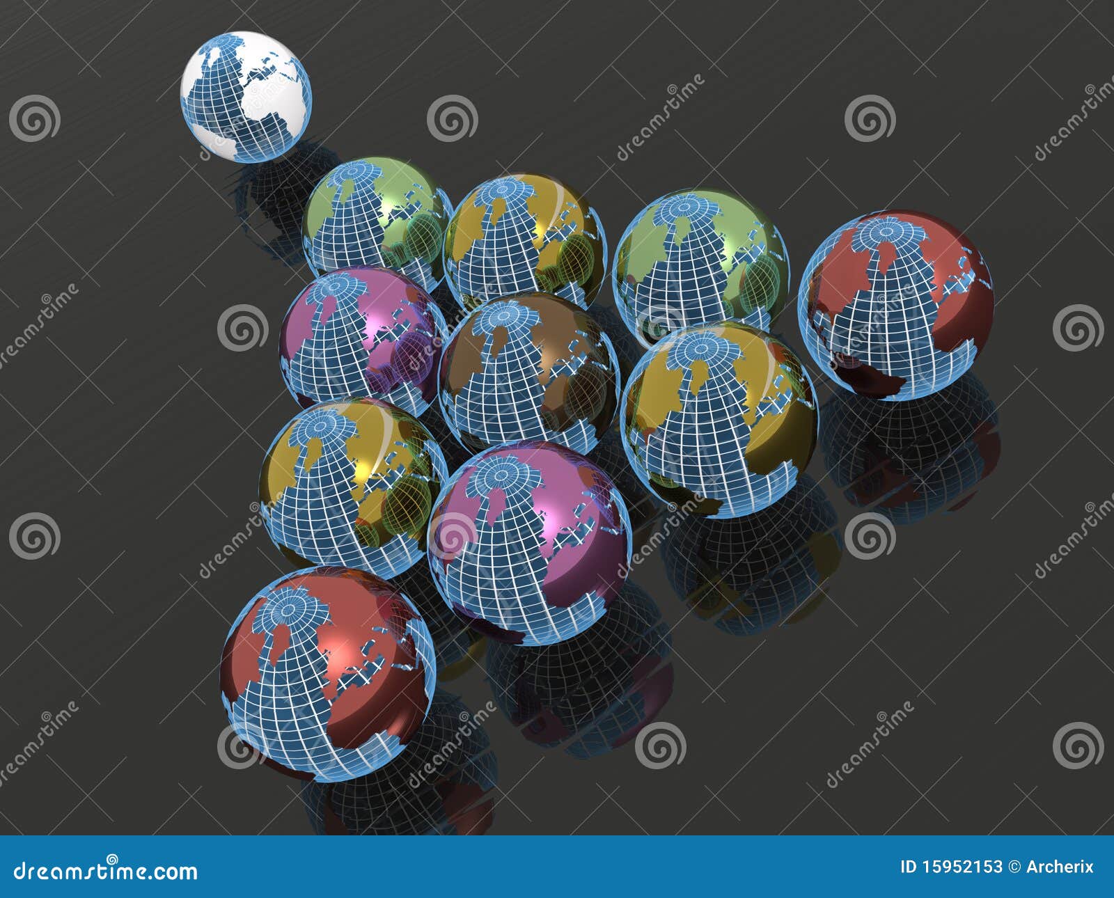 Colored earth balls stock illustration. Illustration of white - 15952153