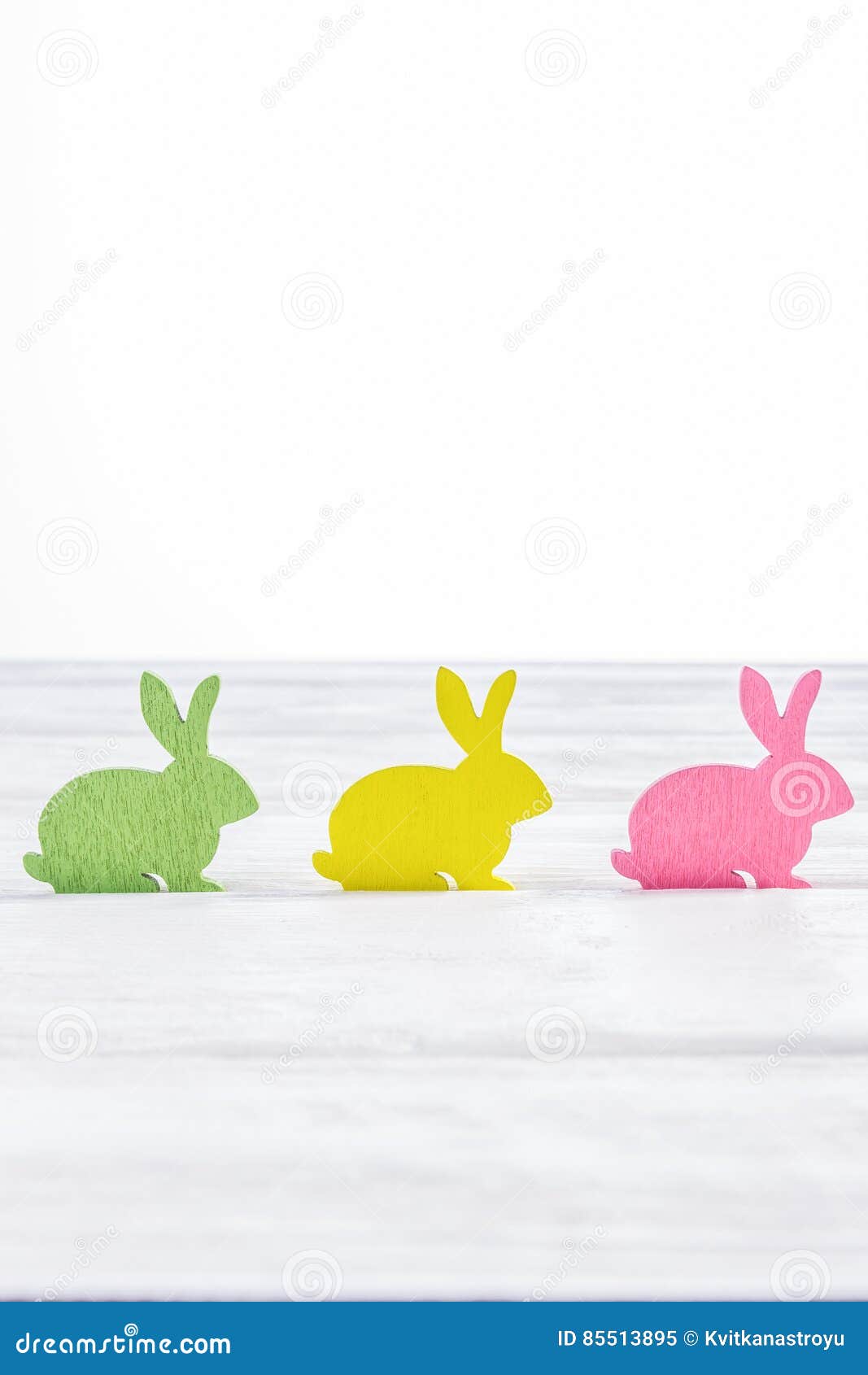 Colored Easter Bunny on a White Background Stock Image - Image of white ...
