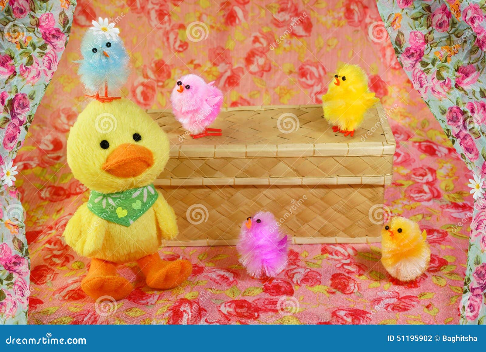 Colored Easter Chicks & Duckling Stock Illustration - Illustration of ...