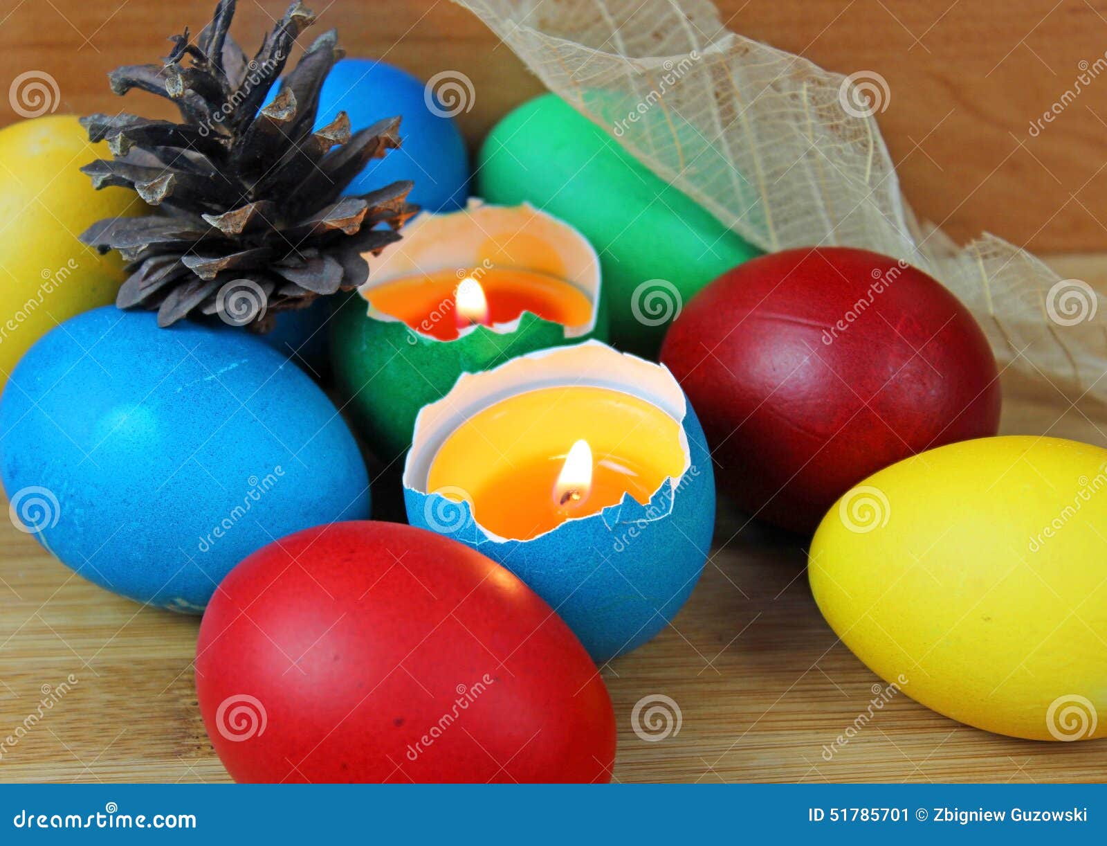 Colored Easter Eggs,candle,flame Stock Image - Image of christianity ...