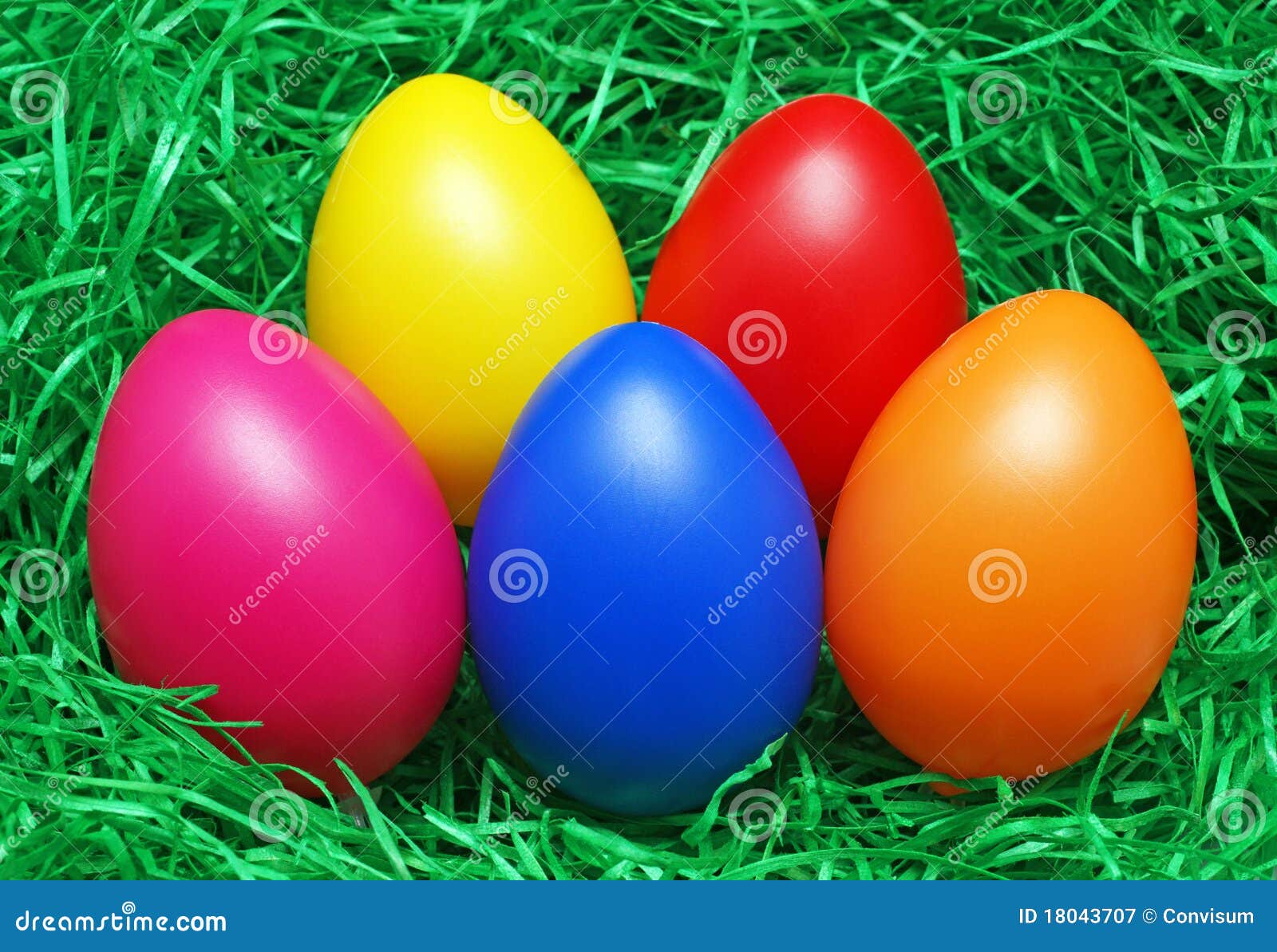 Colored Easter Eggs in Grass Stock Image - Image of colorful ...
