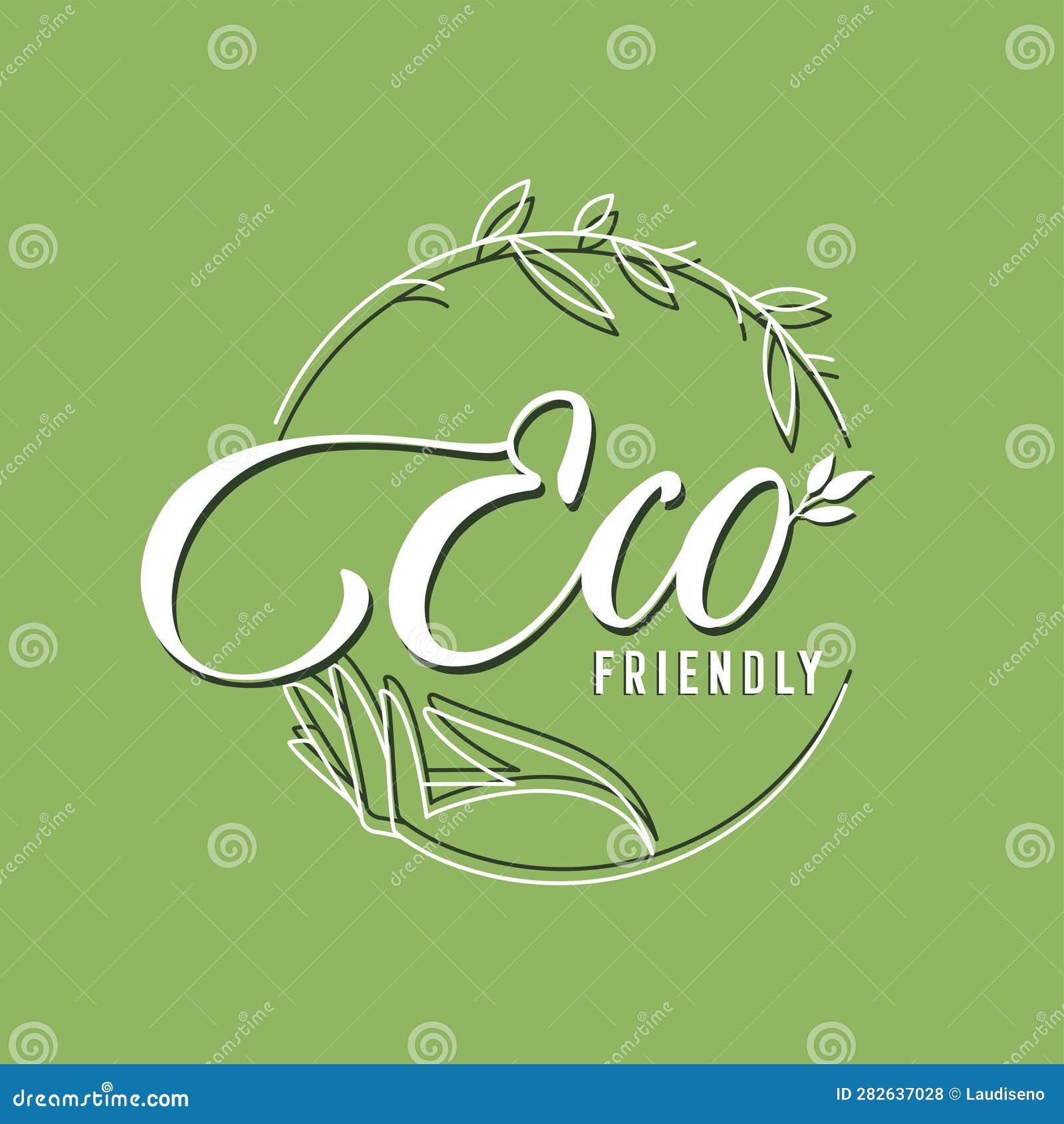 Colored Eco Friendly Lettering Image Vector Stock Vector - Illustration ...