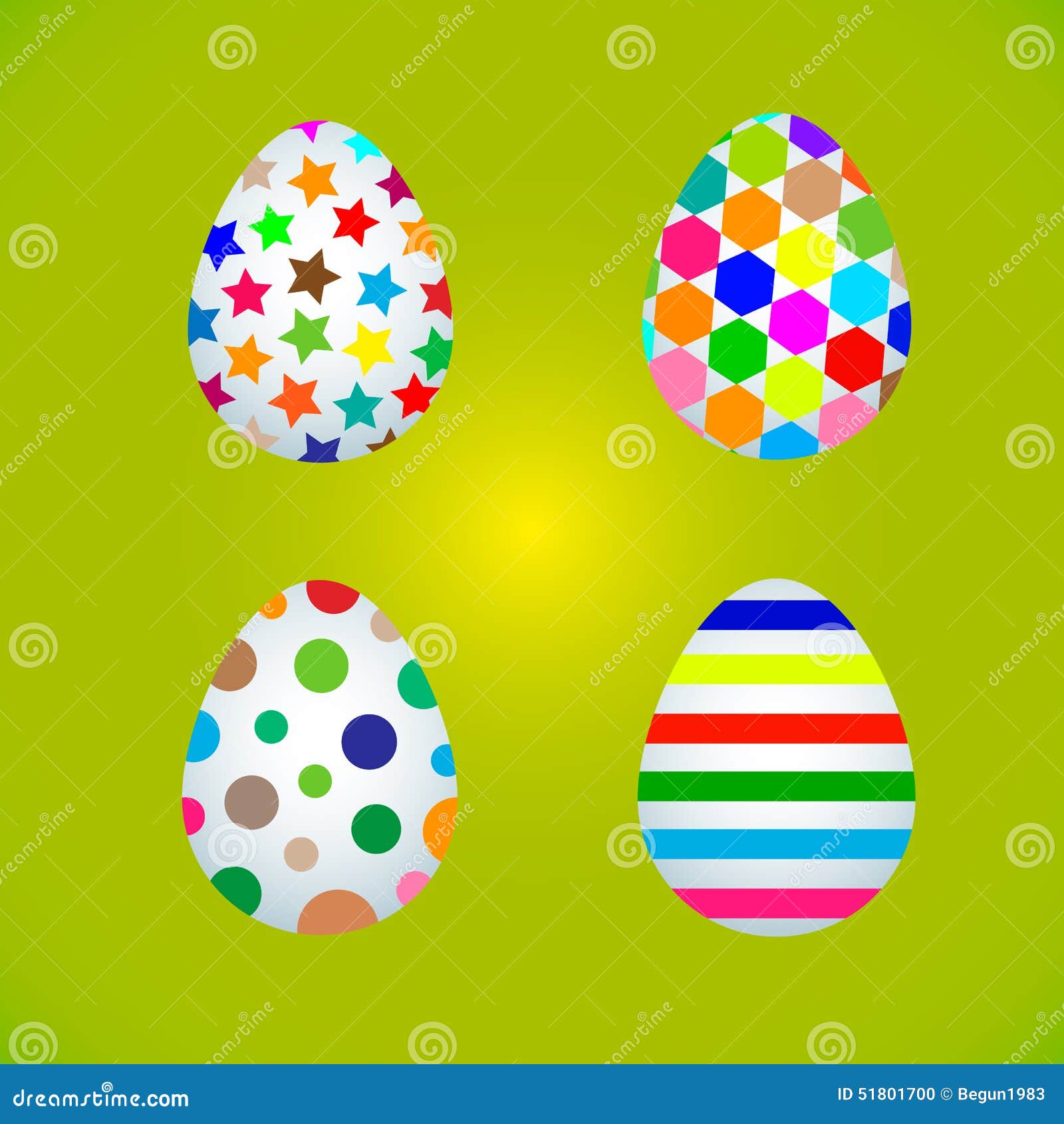 Colored egg stock vector. Illustration of painting, food - 51801700