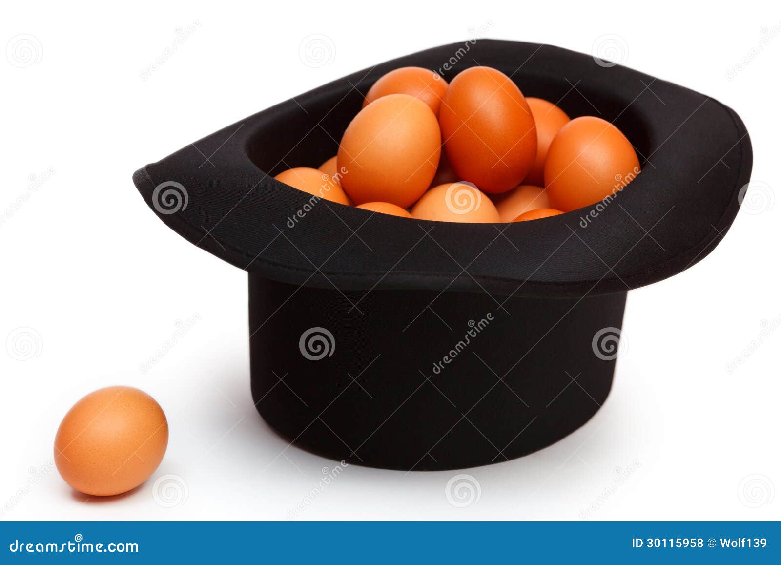 Colored eggs in the hat stock photo. Image of holiday - 30115958