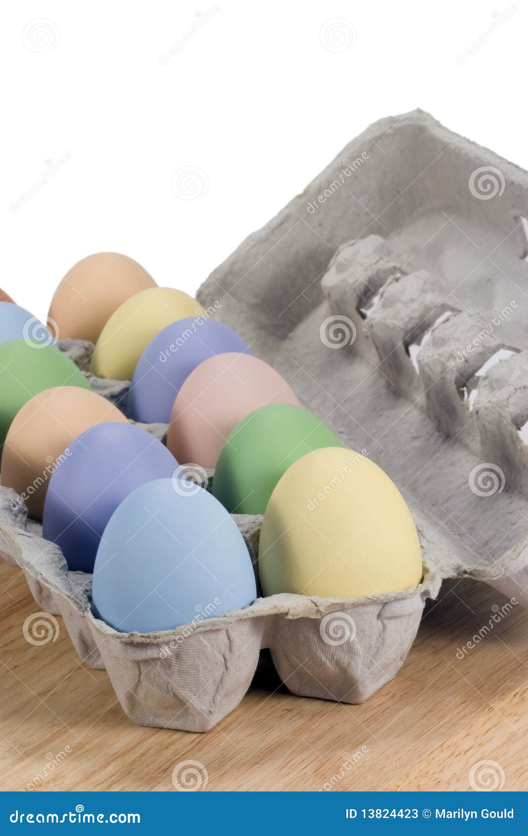 Colored Eggs in Carton stock image. Image of purple, pastel - 13824423