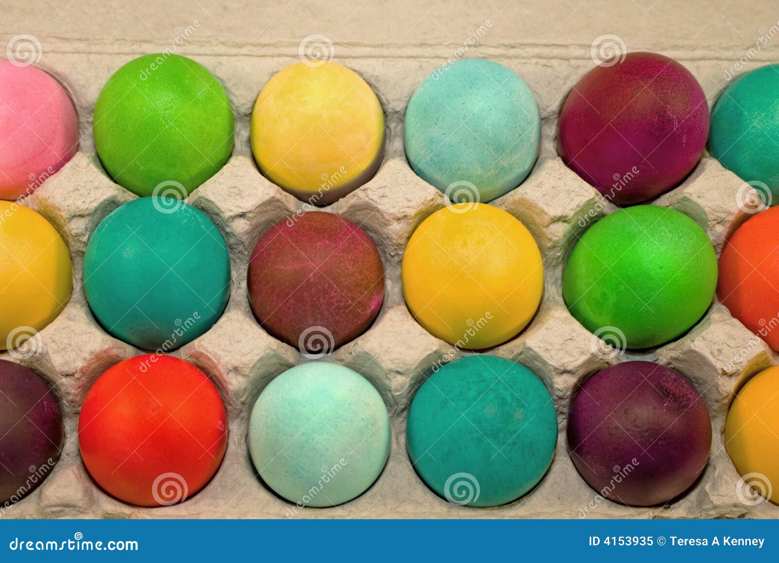 Colored eggs in carton stock image. Image of colour, colourful - 4153935