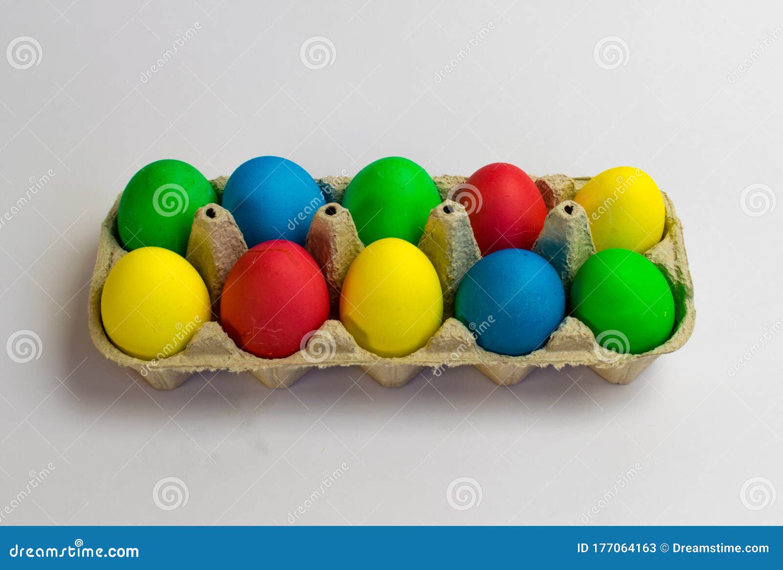 Colored Eggs in a Tray Easter is Coming Soon Stock Image - Image of ...