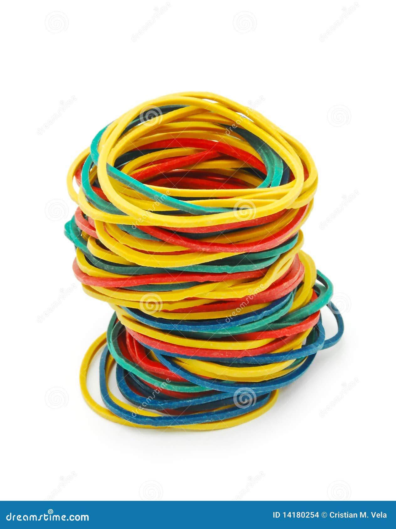Colored elastic bands stock photo. Image of colored, fastening - 14180254