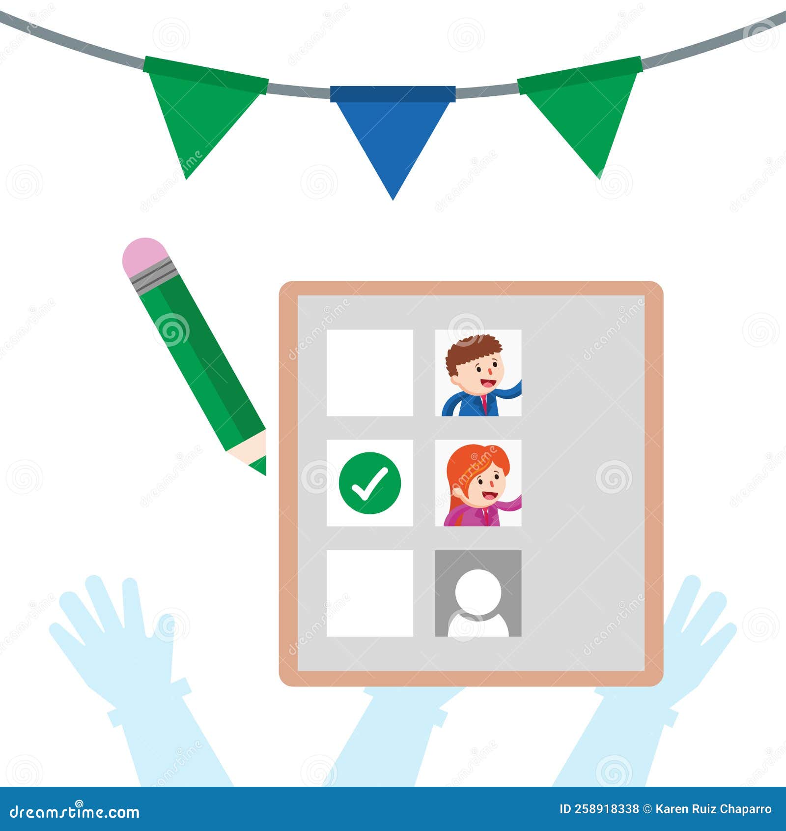 Colored Election Poll with Different Candidates Election Day Vector ...