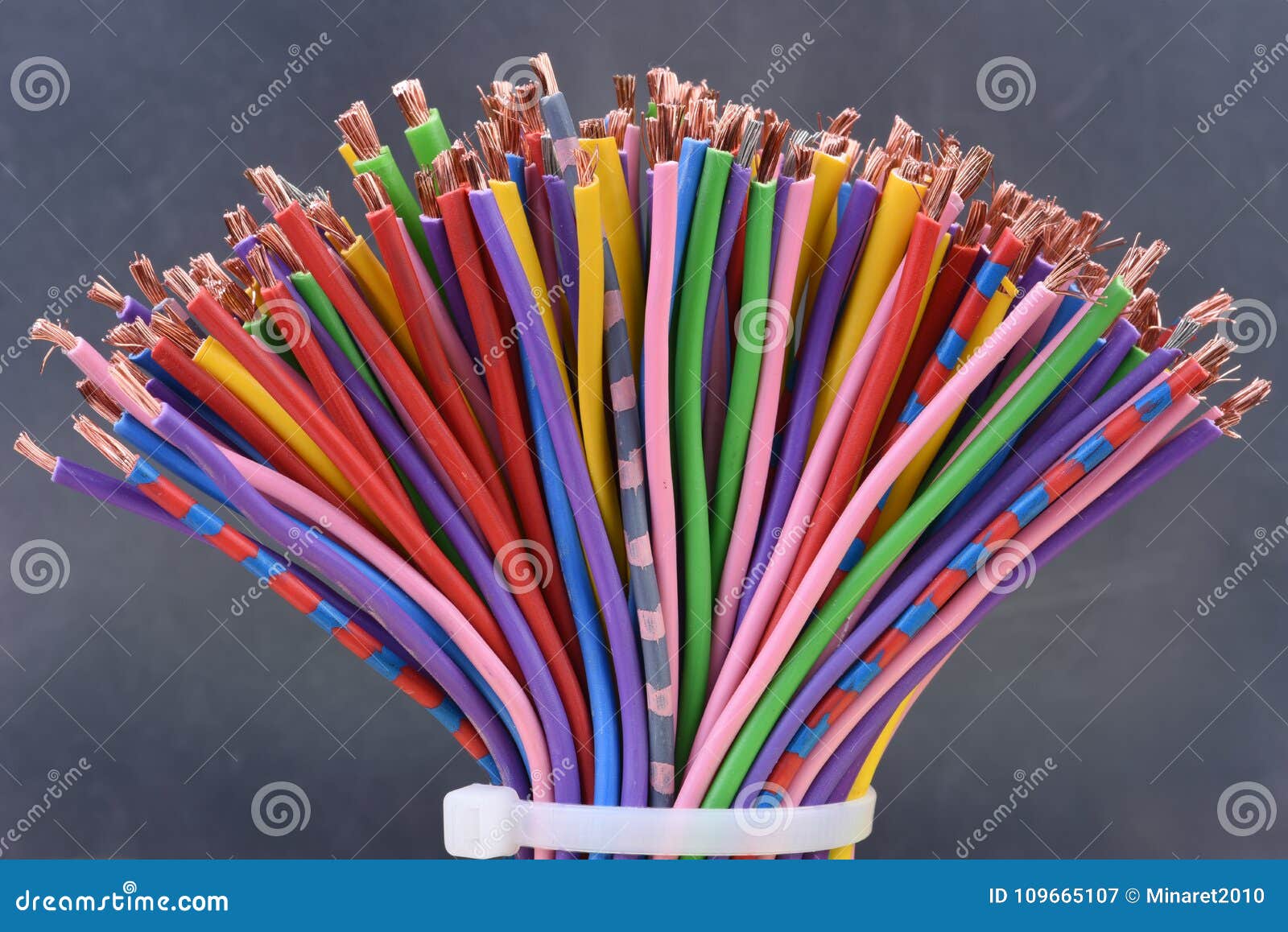Colored Electric Cables Closeup Stock Image - Image of cable, blue ...