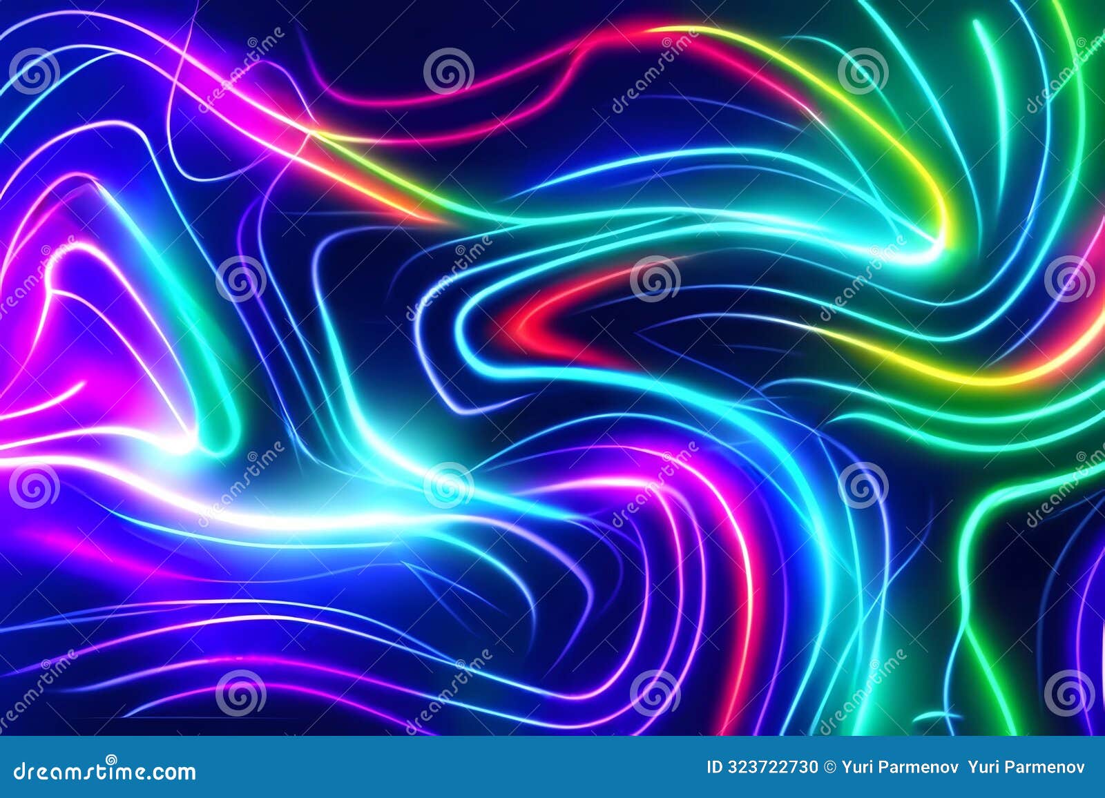Colored Electric Glow Pattern. Abstract Blue Overlays Texture ...