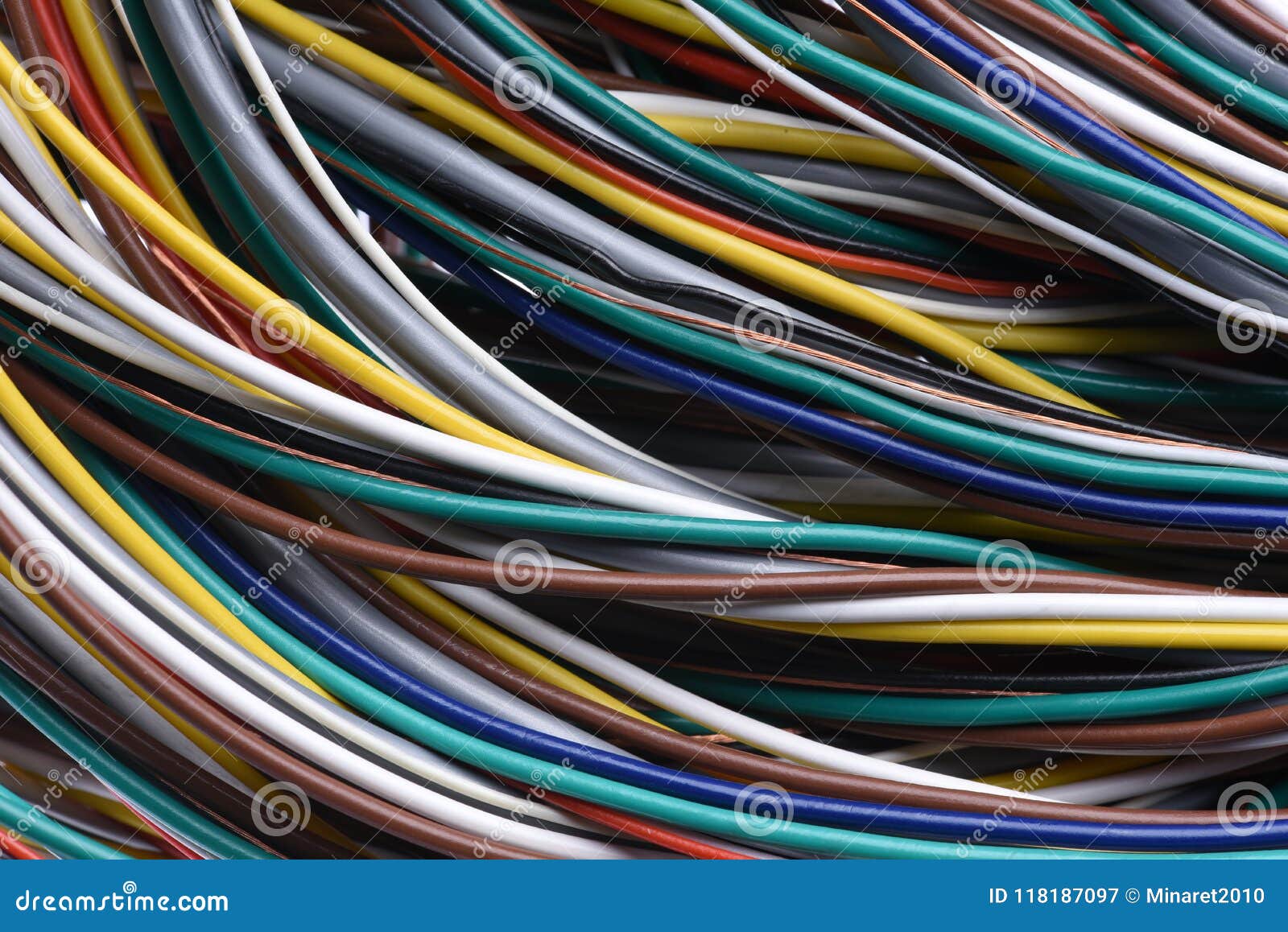 Colored electrical cable stock image. Image of cord - 118187097