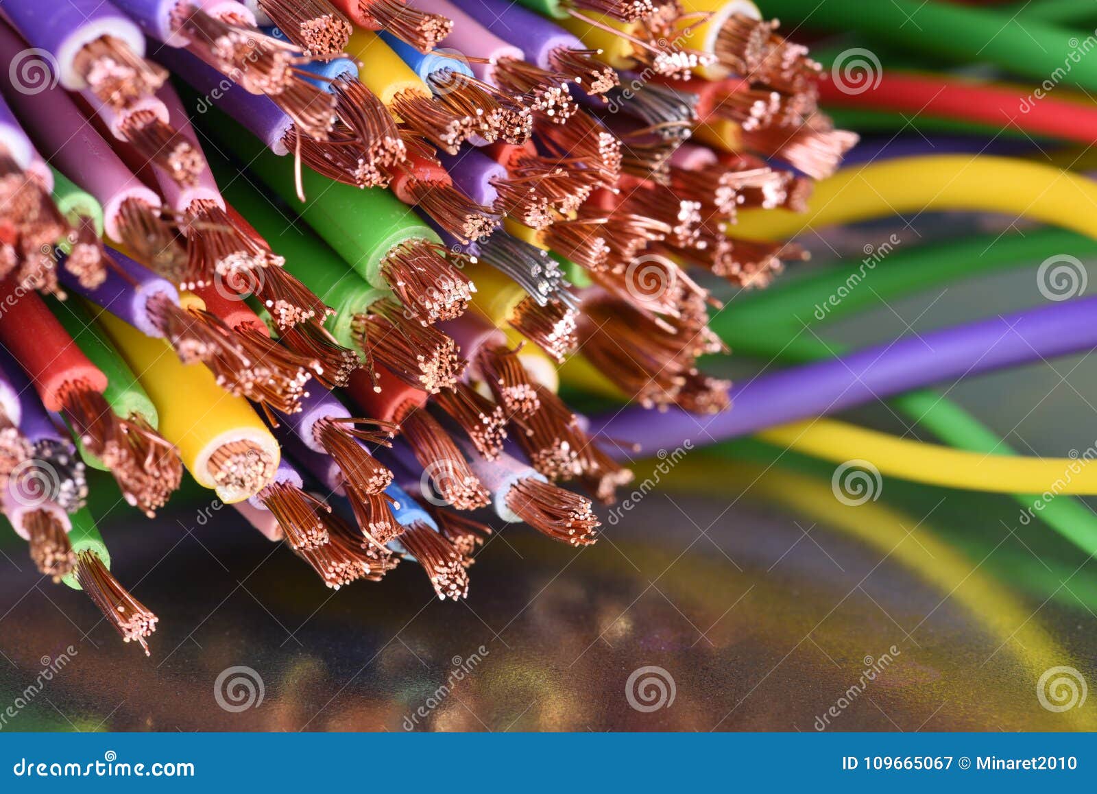 Colored Electrical Cables in Computer Systems Stock Image - Image of ...