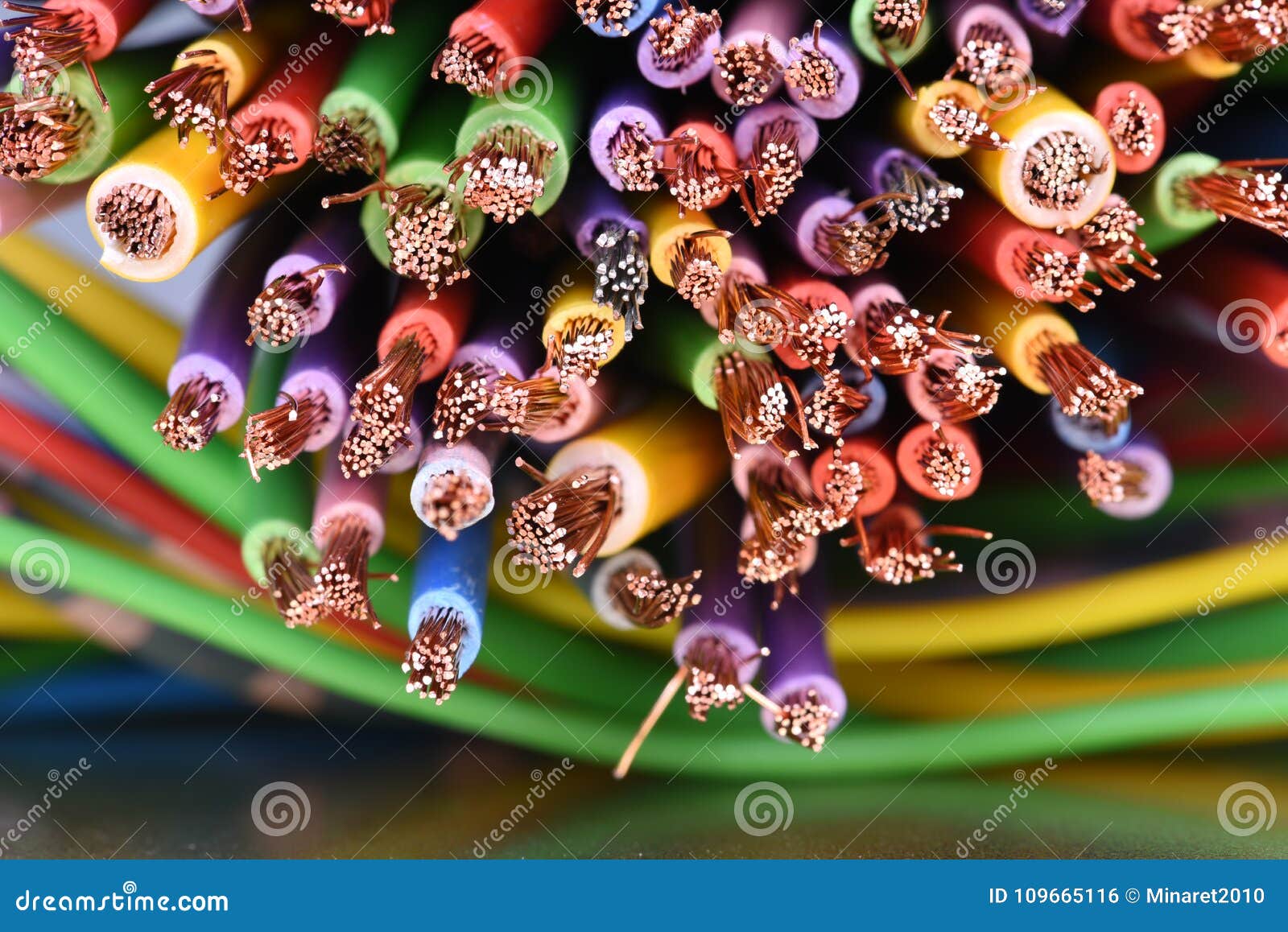 Colored Electrical Cables in Computer Systems Stock Photo - Image of ...