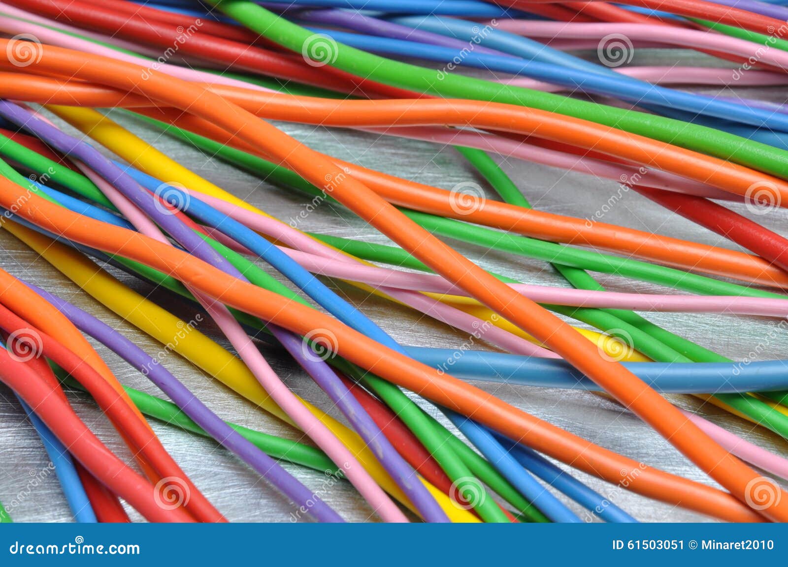 Colored electrical cables stock image. Image of cable - 61503051