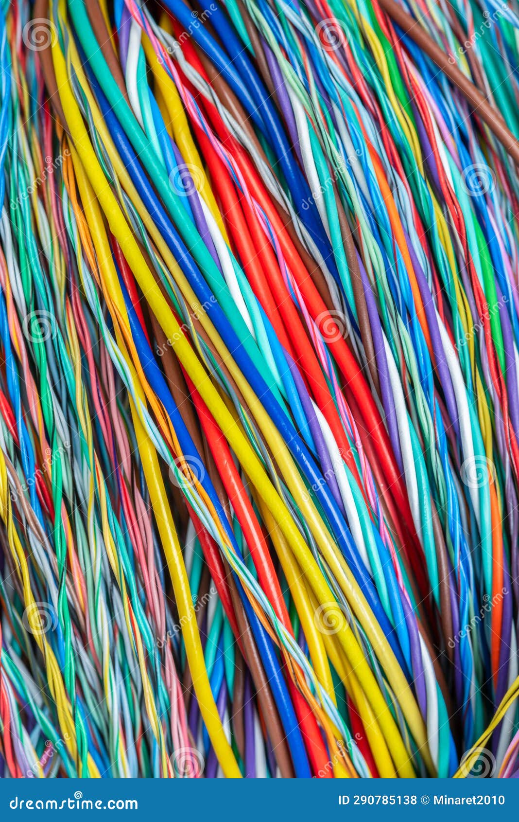 Colored Electrical Cables and Wires Stock Photo - Image of industry ...