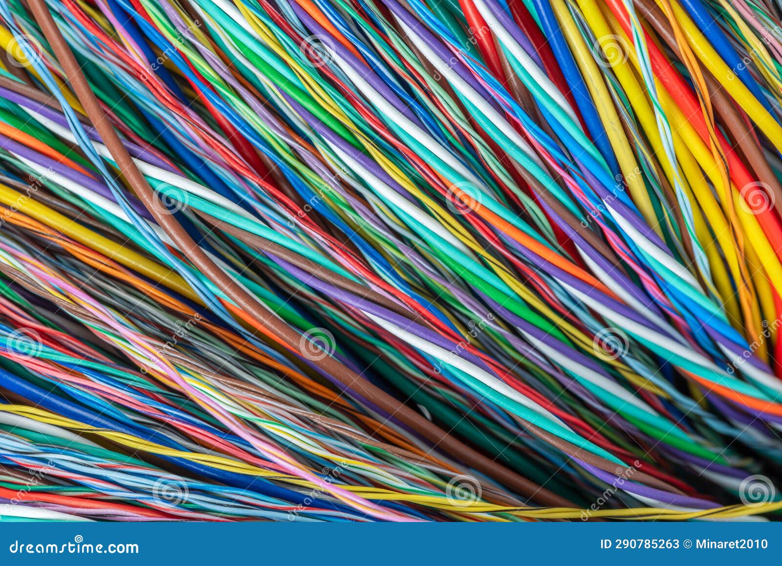 Colored Electrical Cables Coming Out Of An Open Junction Box, During ...