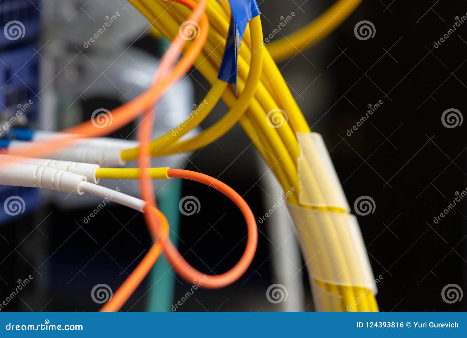 Colored Electrical Cables and Wires Abstract Blurred Image for Use As a ...