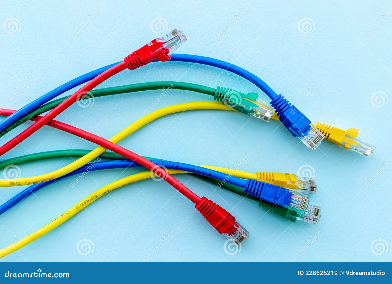 Colored Electrical Cables and Wires, Top View Stock Image - Image of ...