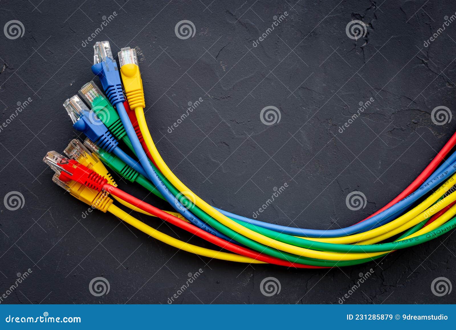 Colored Electrical Cables and Wires, Top View Stock Image - Image of ...