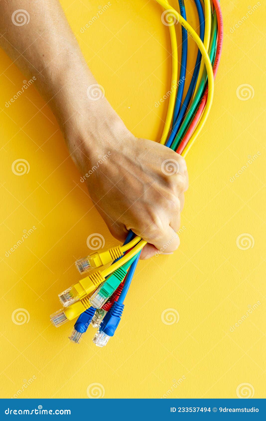Colored Electrical Cables and Wires, Top View Stock Photo - Image of ...