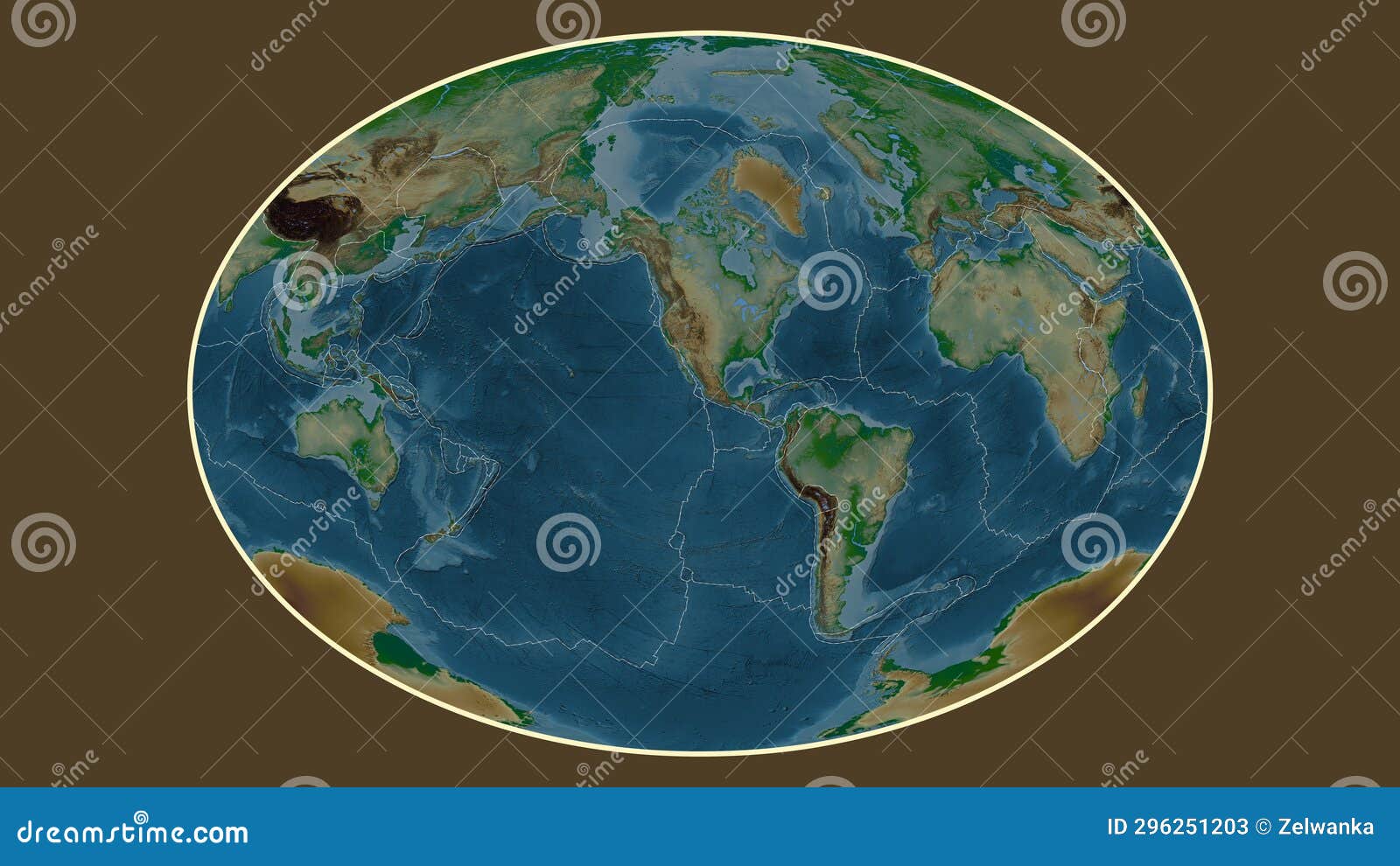 Rivera Plate - Global Map. Fahey. Physical Stock Illustration ...