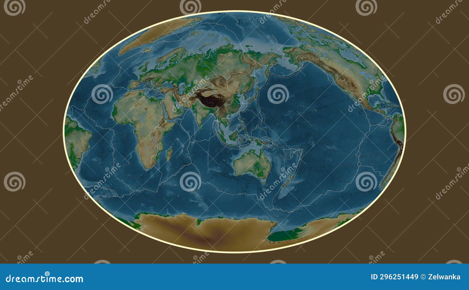 Sunda Plate - Global Map. Fahey. Physical Stock Illustration ...