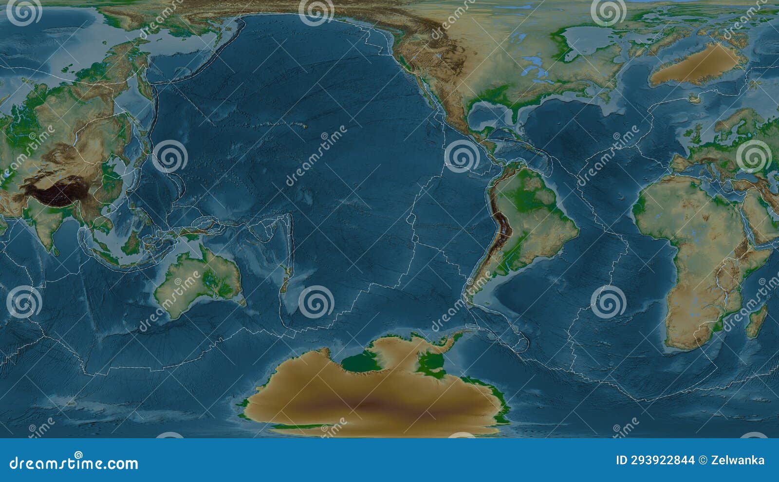 Easter Plate - Global Map. Patterson Cylindrical. Physical Stock ...