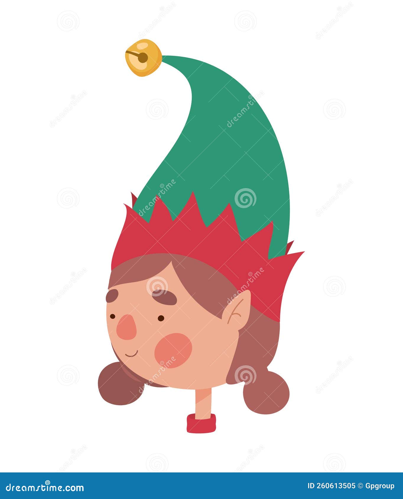 Colored Elf Woman Face Illustration Stock Vector - Illustration of ...