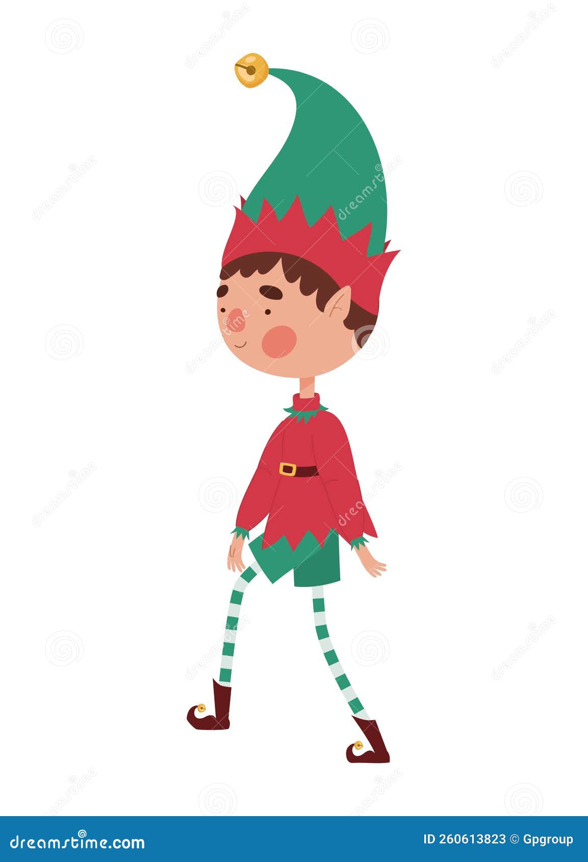 Colored elfman design stock vector. Illustration of cheerful - 260613823