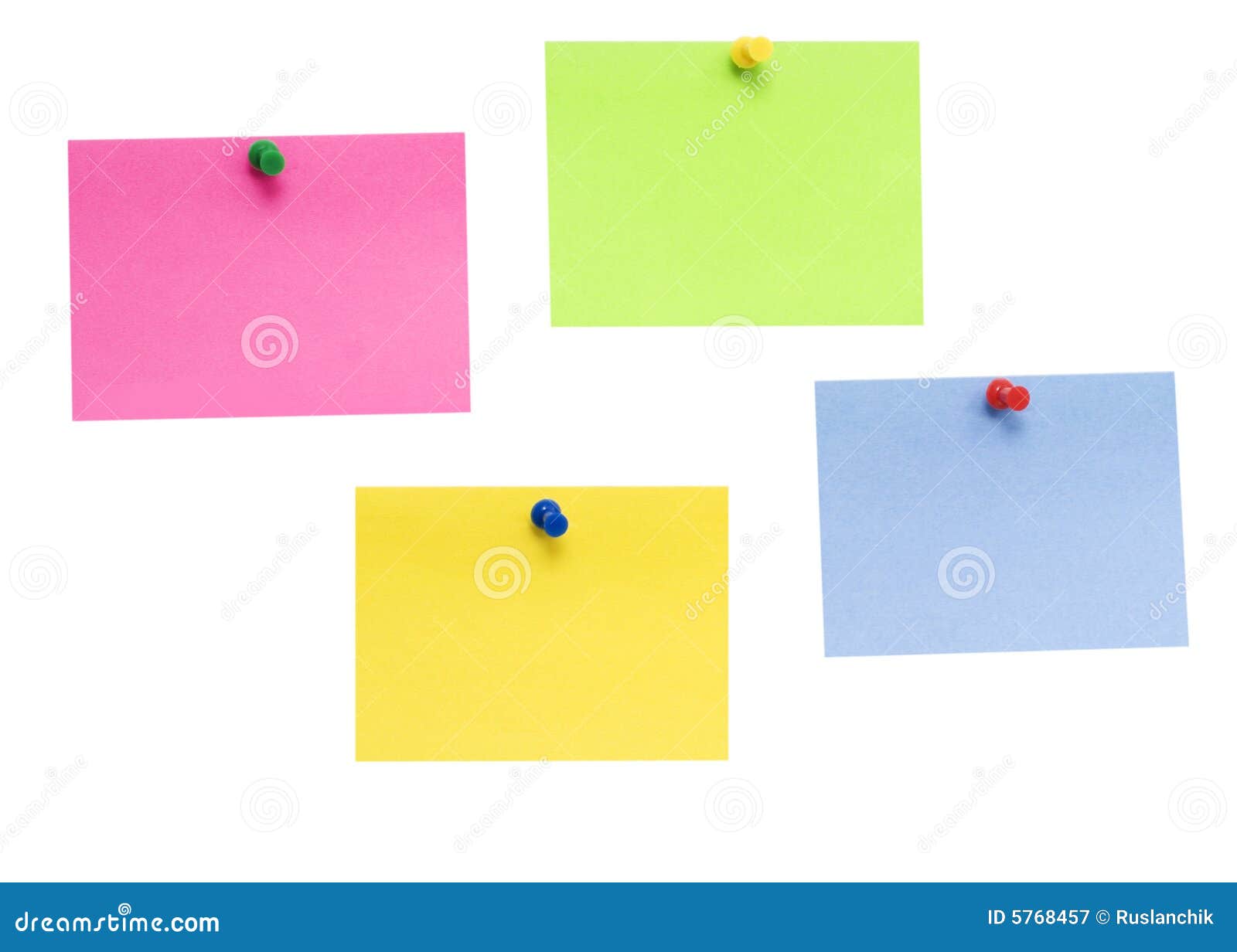 Colored empty notes stock image. Image of green, blank - 5768457