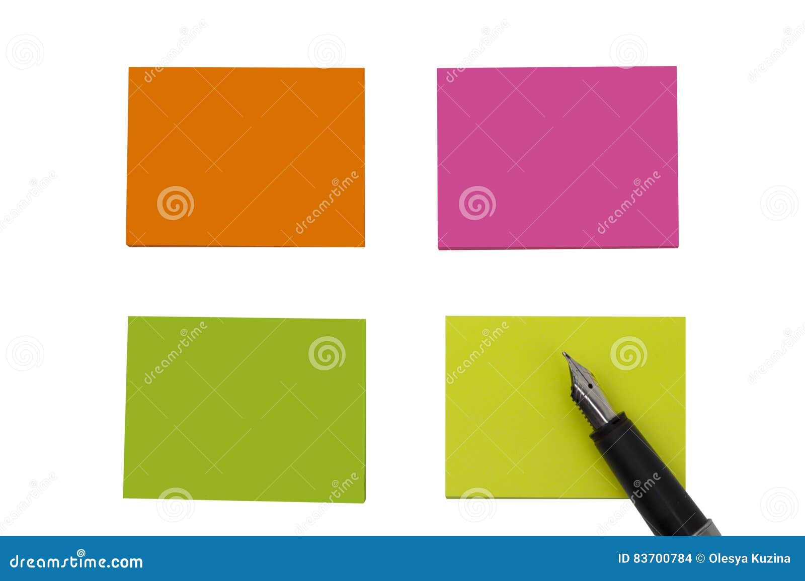 Colored empty notes stock photo. Image of office, sheets - 83700784