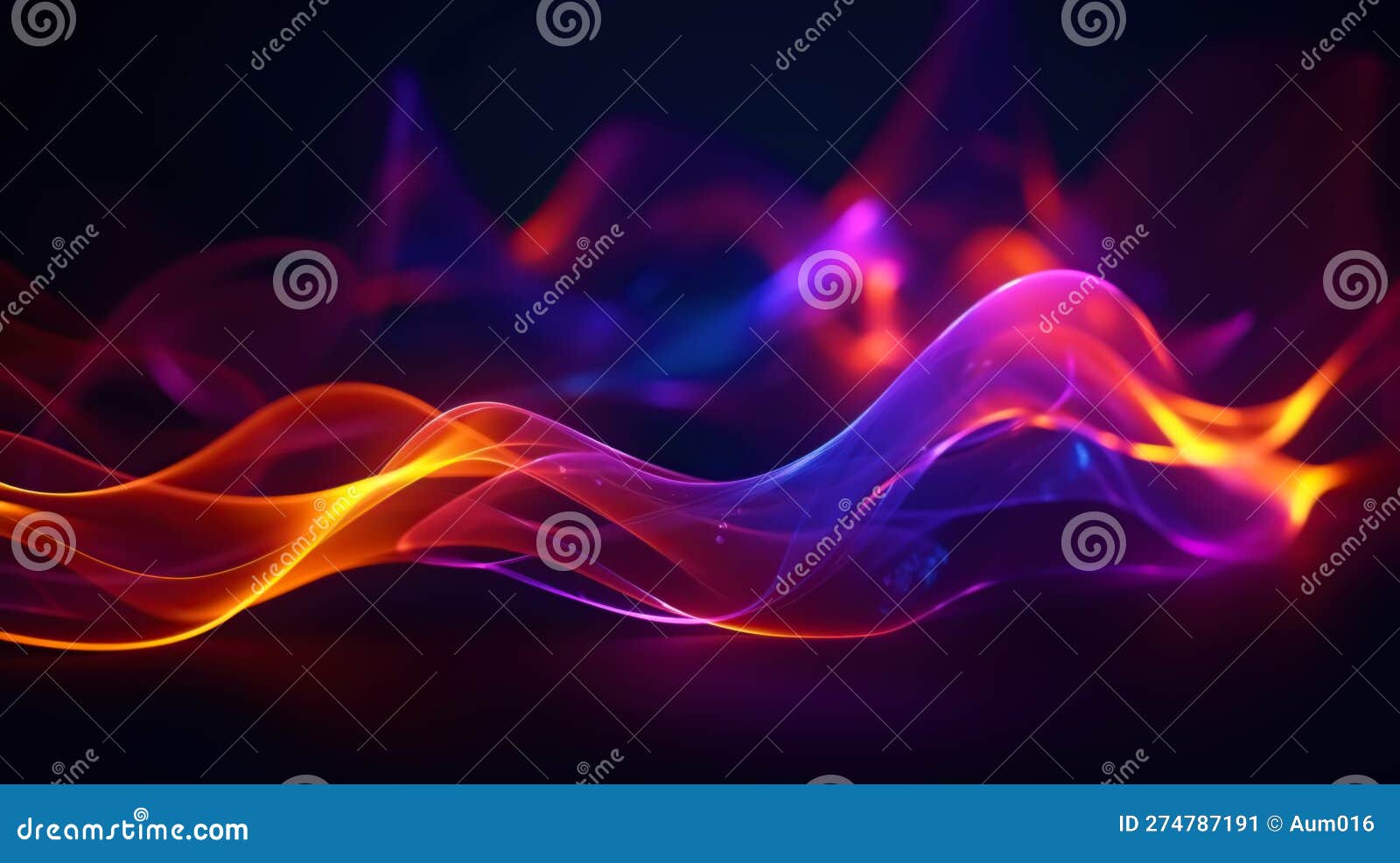 Colored Energies, Vibrations of the Sound of Music, Light Waves Stock ...