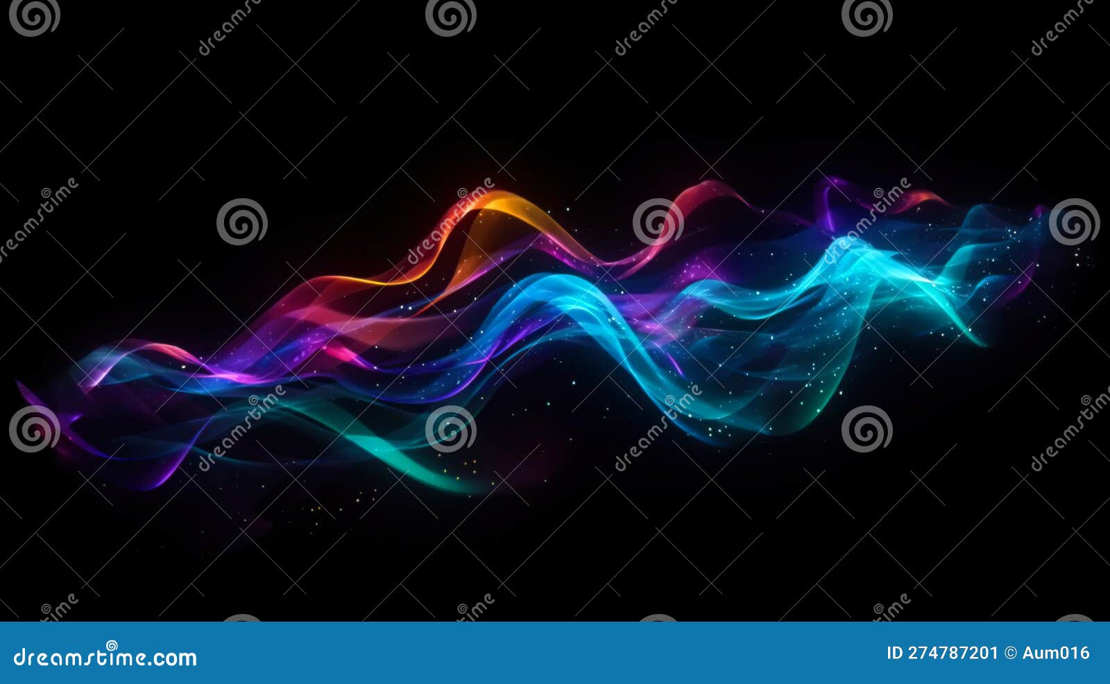 Colored Energies, Vibrations Of The Sound Of Music, Light Waves Royalty ...