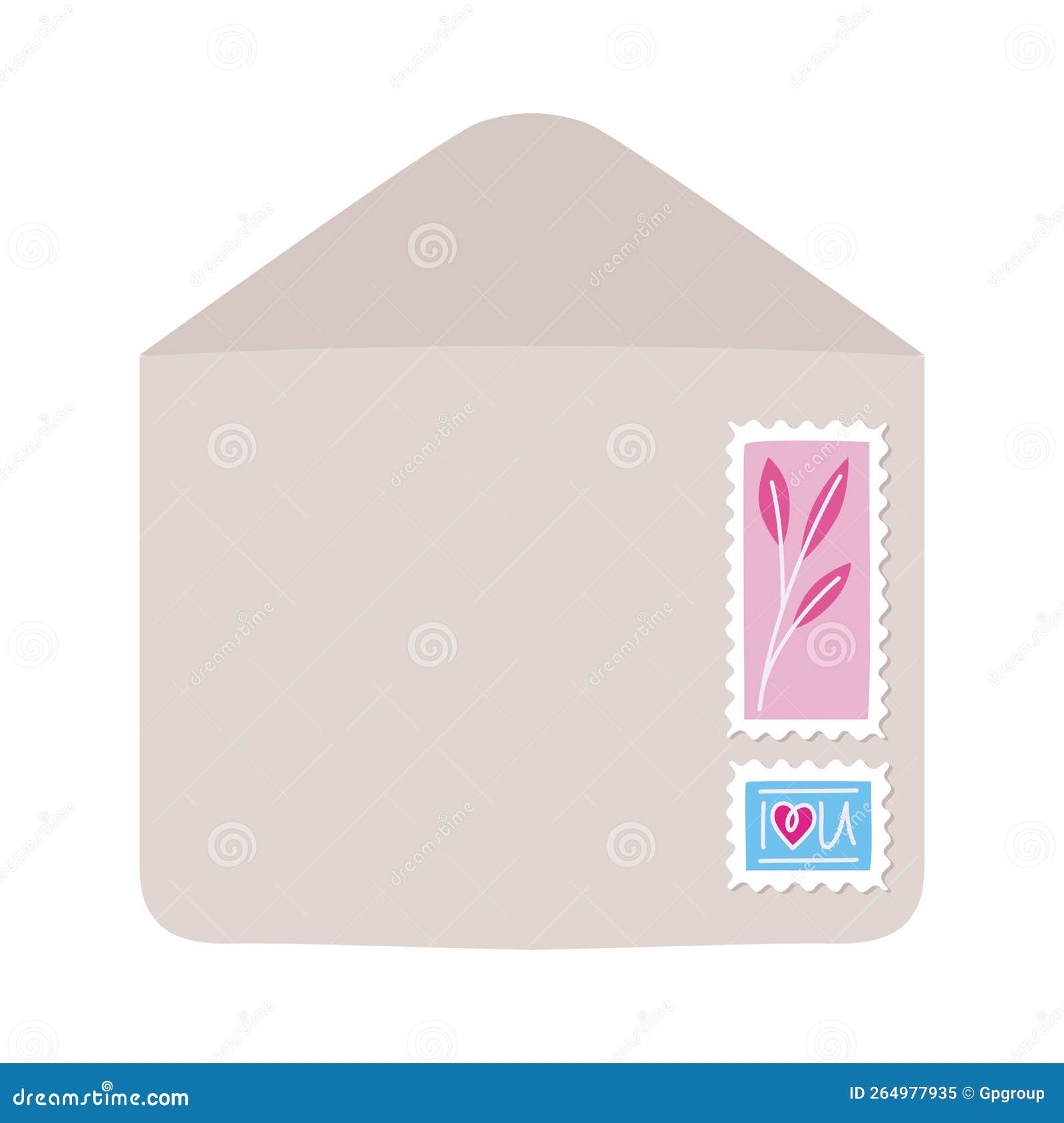 Colored Envelope Illustration Stock Vector - Illustration of love ...