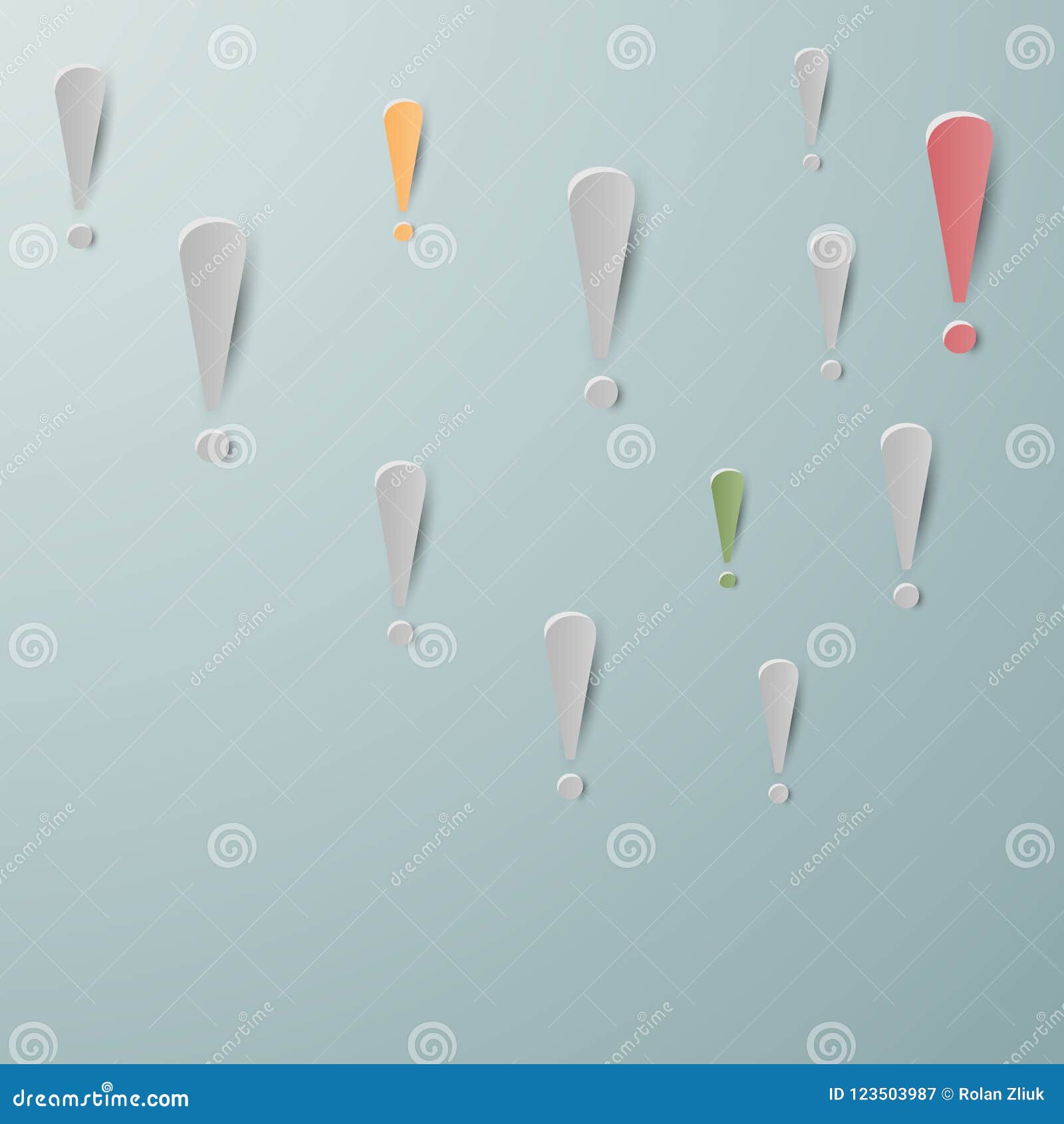 Exclamation Marks on a Soft Background Stock Vector - Illustration of ...