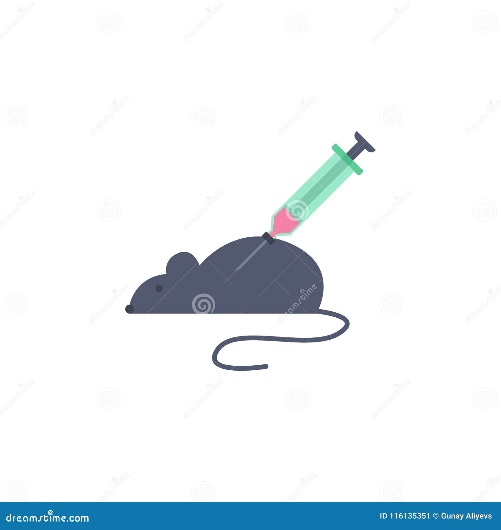 Colored Experience on a Laboratory Mouse Icon. Element of Science and ...