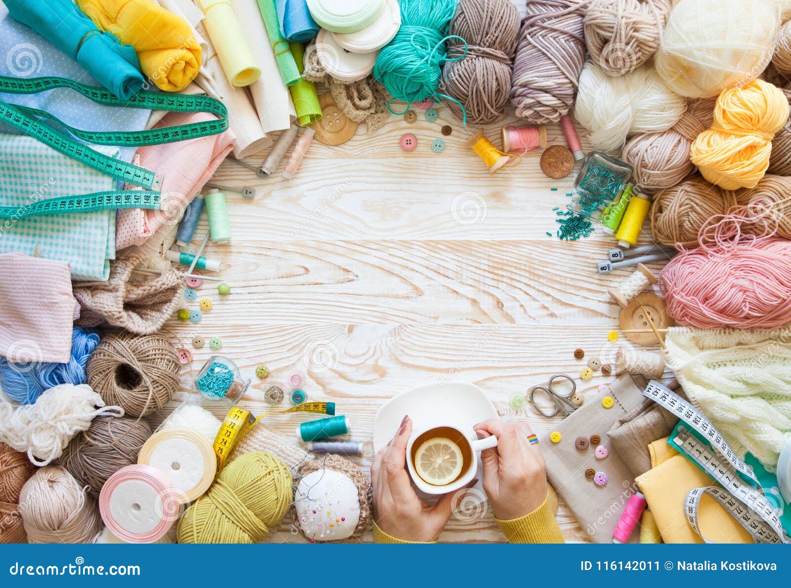 Many Different Rainbow Materials for Needlework and Sewing. a Gi Stock ...