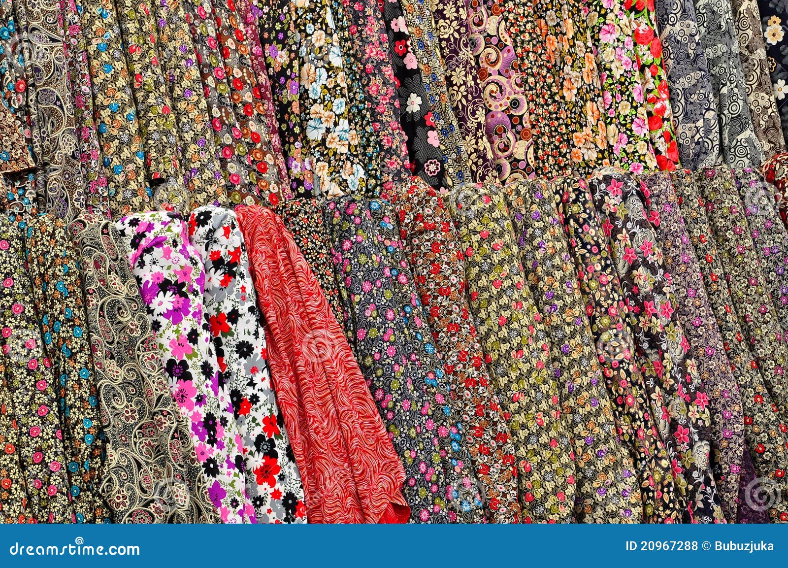 Colored fabrics stock photo. Image of colorful, bazaar - 20967288