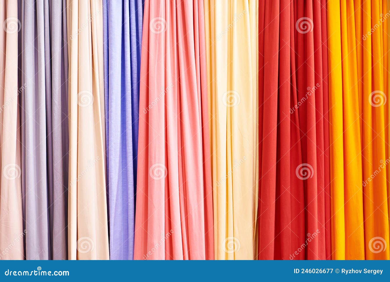 Colored fabrics background stock image. Image of style - 246026677