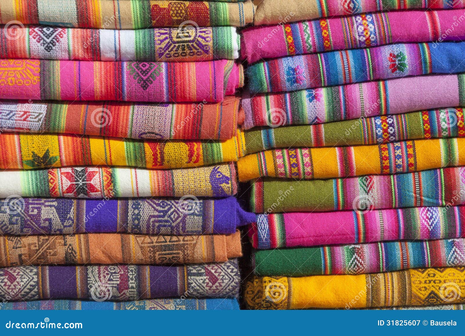 Colored fabrics stock image. Image of andes, striking - 31825607